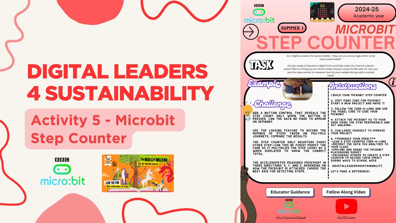 DL4S Lesson 5 - Microbit Step Counter - YouTube