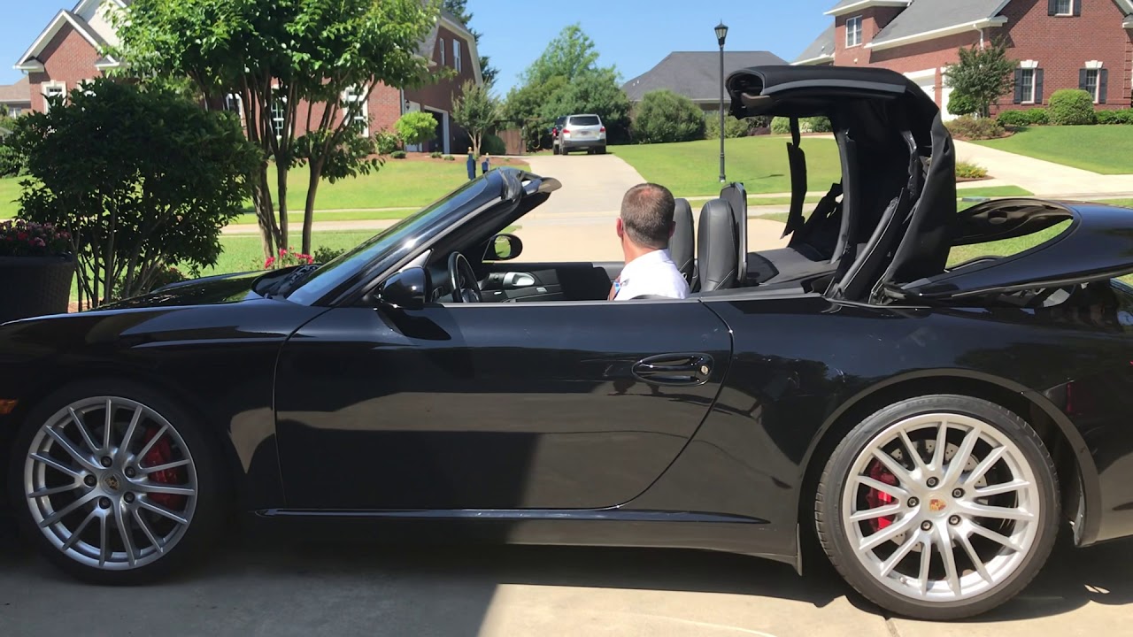 2007 997 Convertible Top Operation - YouTube