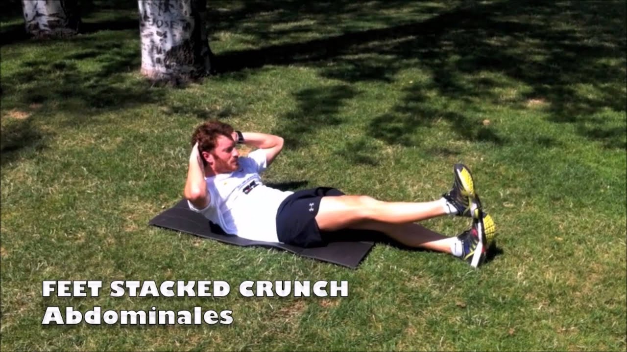 ABDOMINALES Feet Stacked Crunch - YouTube