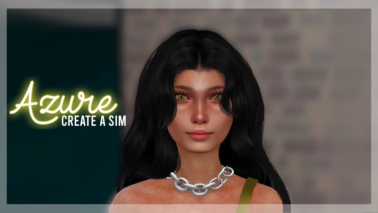 AZURE SIM DOWNLOAD + CC FOLDER | The Sims 4: Create a Sim - YouTube