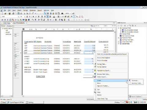 Crystal Reports-Lesson 3.wmv, sponsored by CPATech-Formulas, Groups and ...