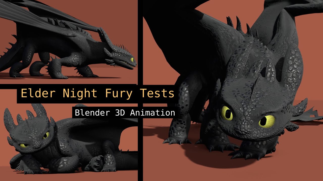 Elder Night Fury | Blender 3D Animation Tests - YouTube