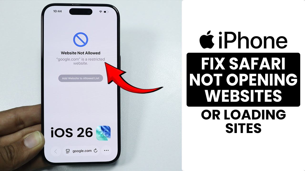 [iOS 26] Fix Safari Not Opening Or Loading Website on iPhone - YouTube