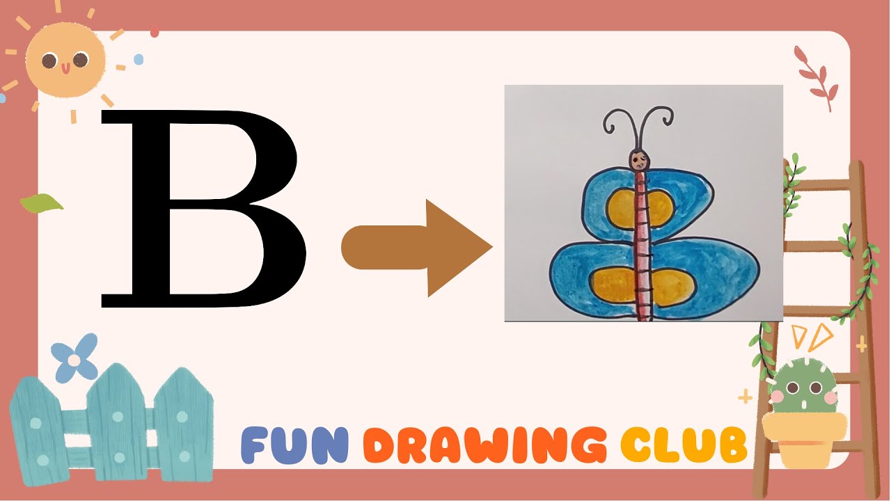 How to draw with alphabet | Fun with alphabet | Drawing with Letters ...