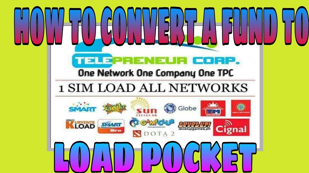 HOW TO CONVERT AFUND TO LOAD WALLET ON TELEPRENEUR CORPORATION - YouTube