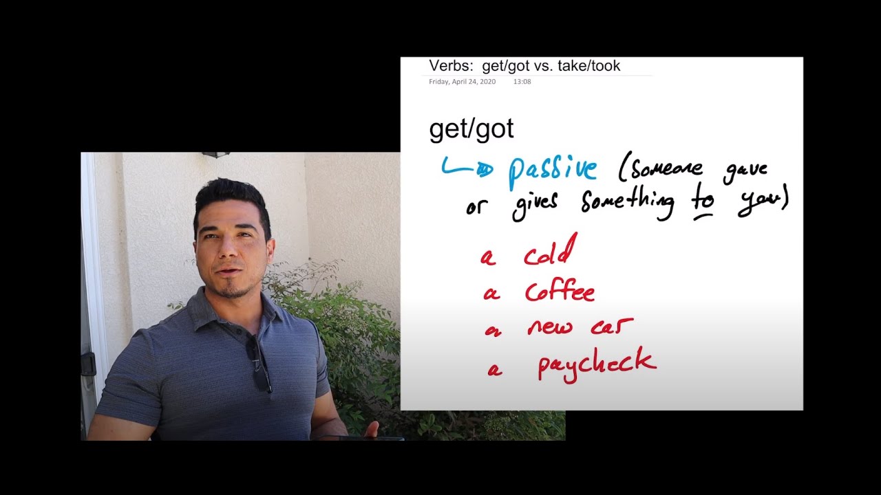 Grammar: take/took vs. get/got - YouTube