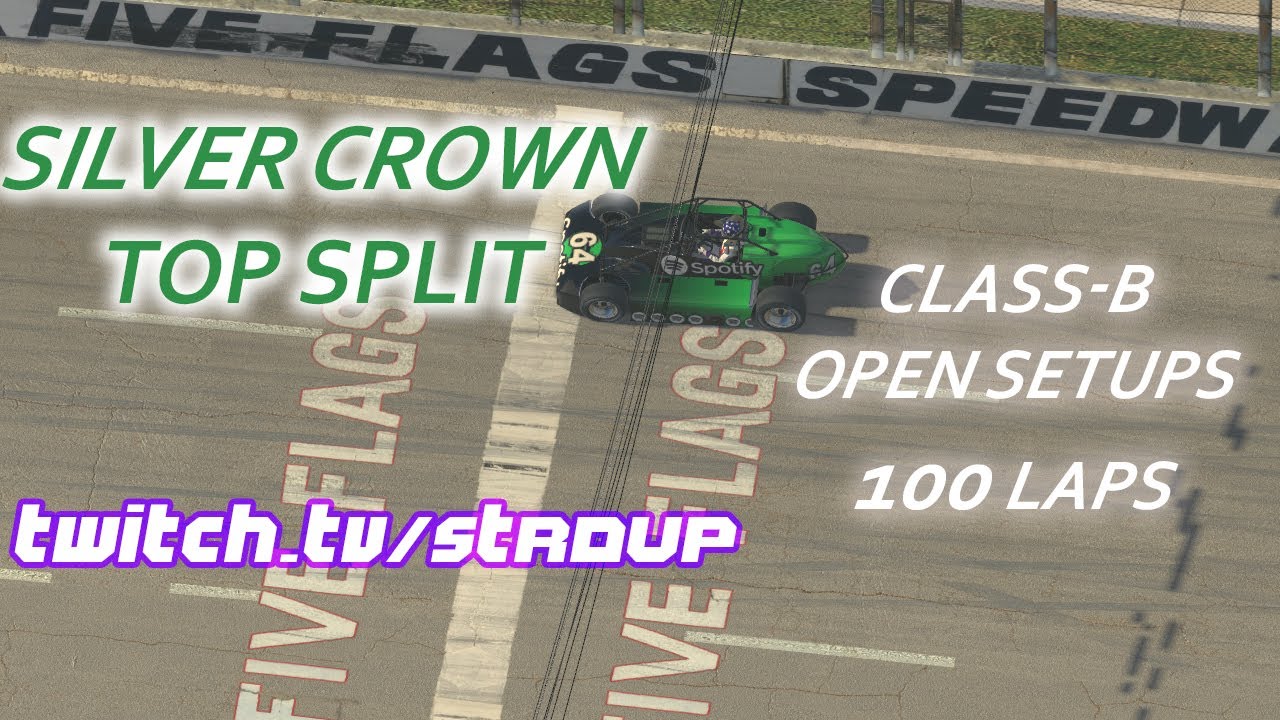 iRacing Silver Crown Top Split @ Five Flags Speedway! 100 Laps - YouTube