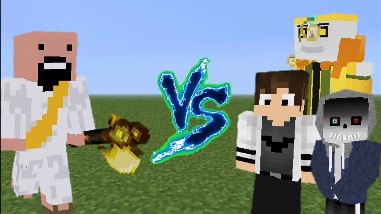 God notch vs Vee jay Boss, Dream sans and Dust sans in Minecraft Pe ...
