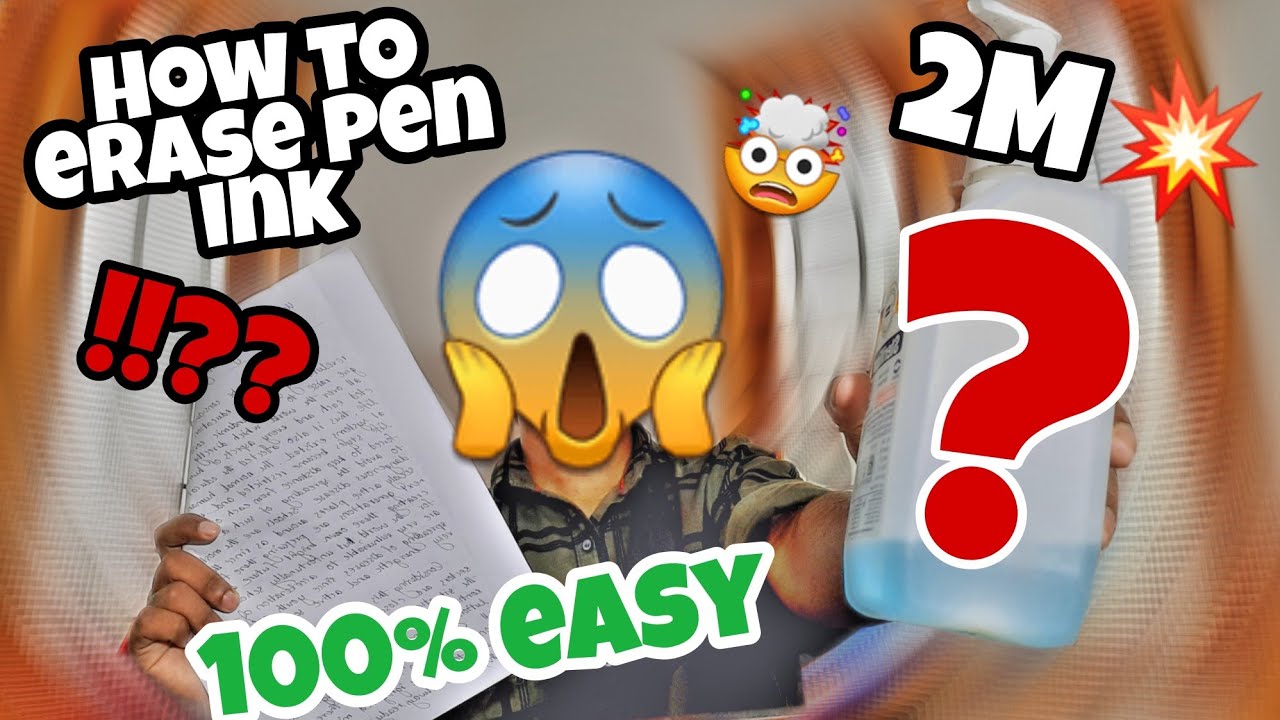 How to erase pen ink from paper. പേന കൊണ്ട് എഴുതിയത് എങ്ങനെ പേപ്പറില് ...