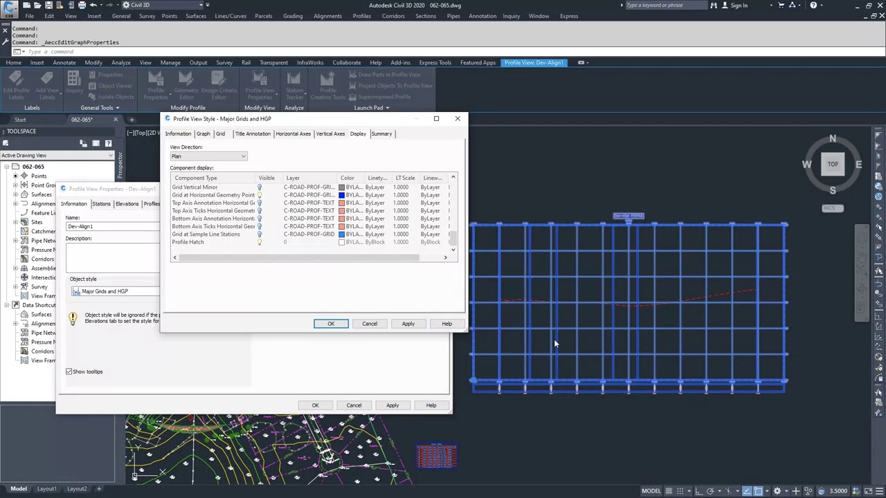 Parts of a profile view of Alignments and Profiles in AutoCAD Autodesk ...