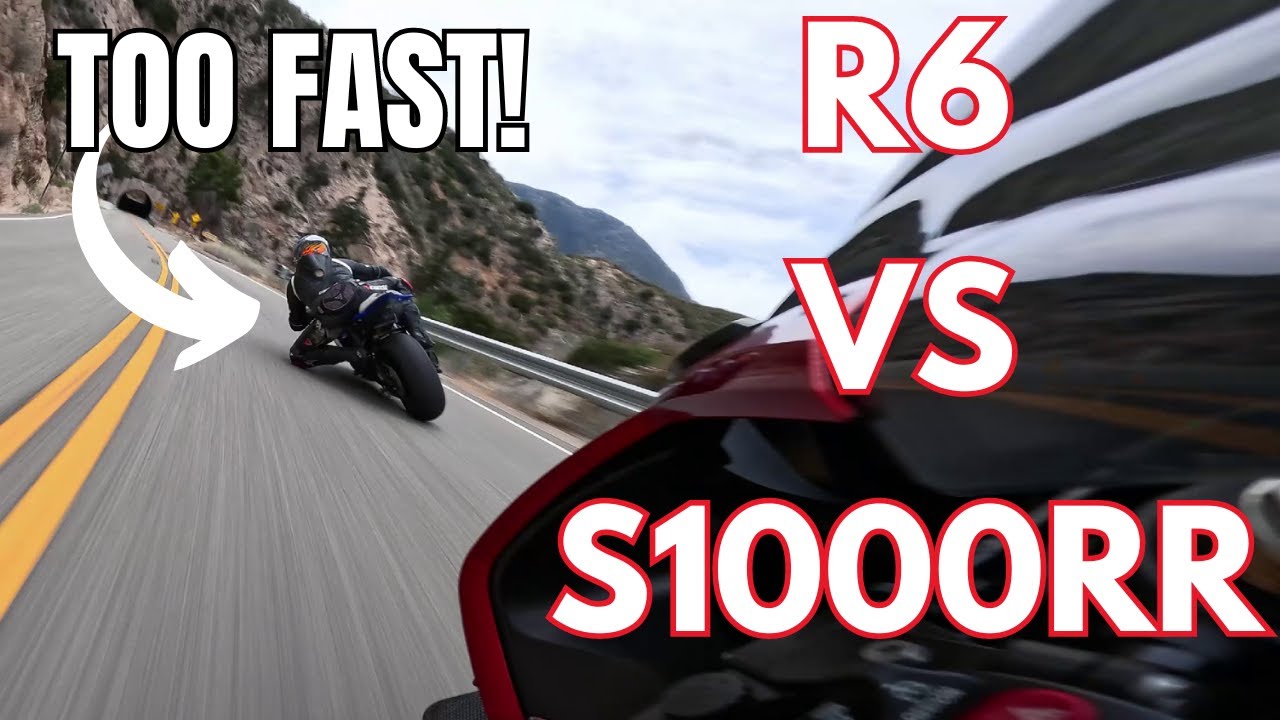 Racing Motorcycles on Public Roads Yamaha YZF R6 Vs BMW S1000RR - YouTube