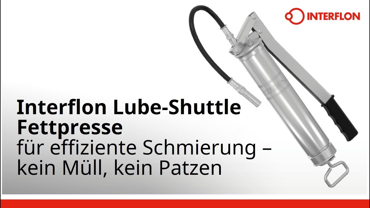 Interflon Lube Shuttle Fettpresse - YouTube