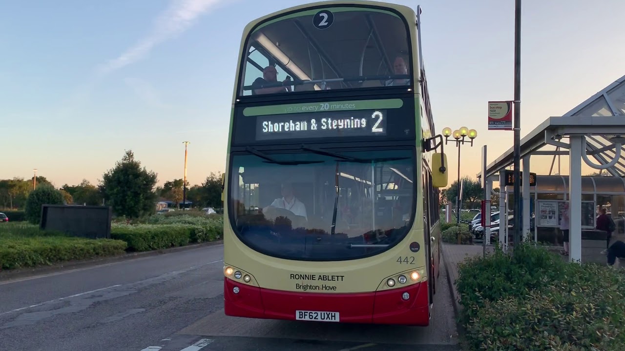 Brighton & Hove Bus Route 2 Departing Holmbush centre Bus Stop - YouTube