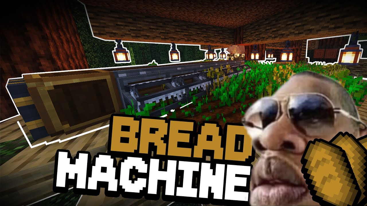 minecraft machine that bakes a lot of bread - YouTube