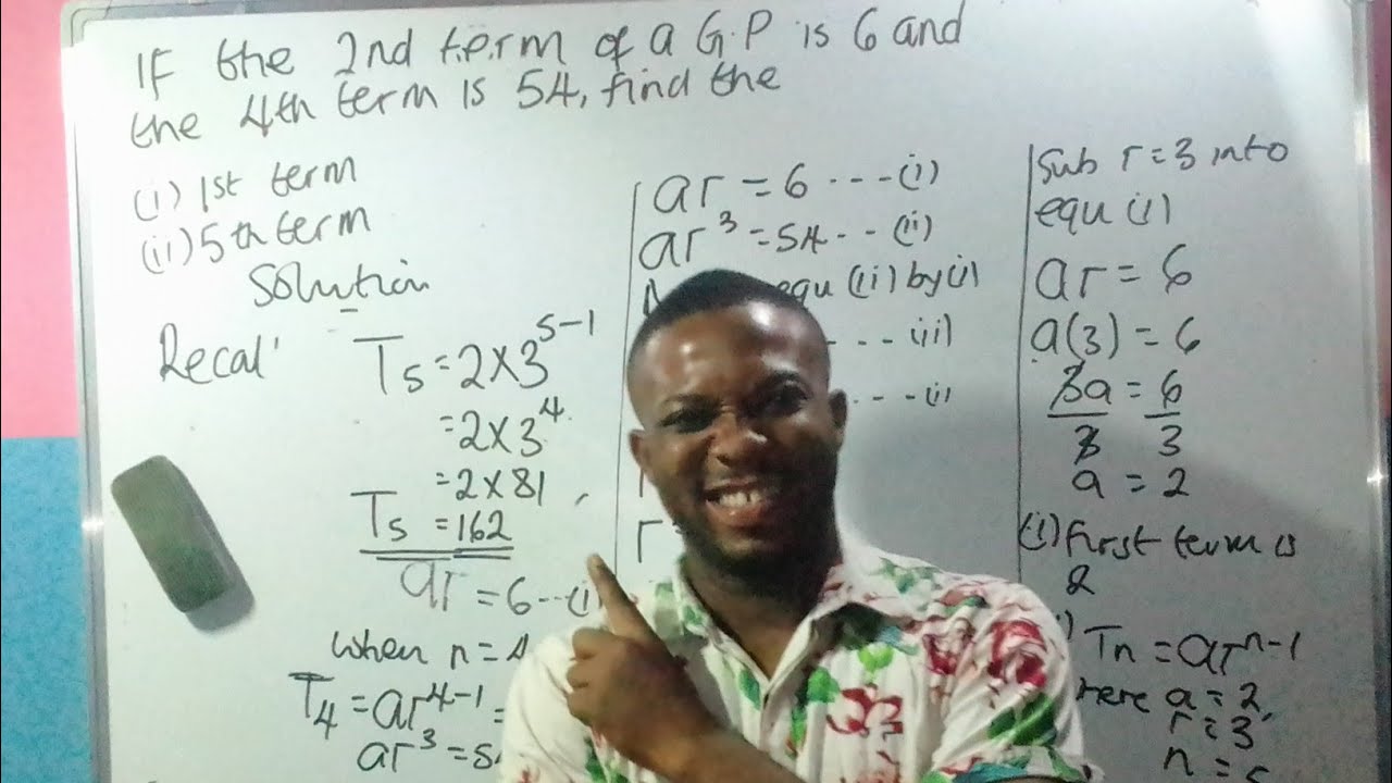 GEOMETRIC PROGRESSION(G.P) THAT LEADS TO SIMULTANEOUS EQUATION # ...