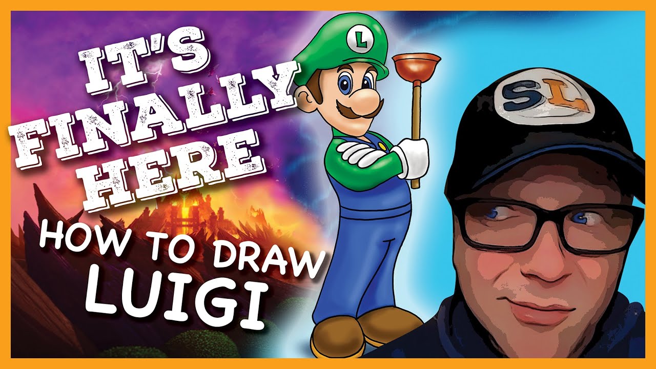Draw Luigi from the NEW MOVIE - How To Draw Luigi from Super Mario Bros ...