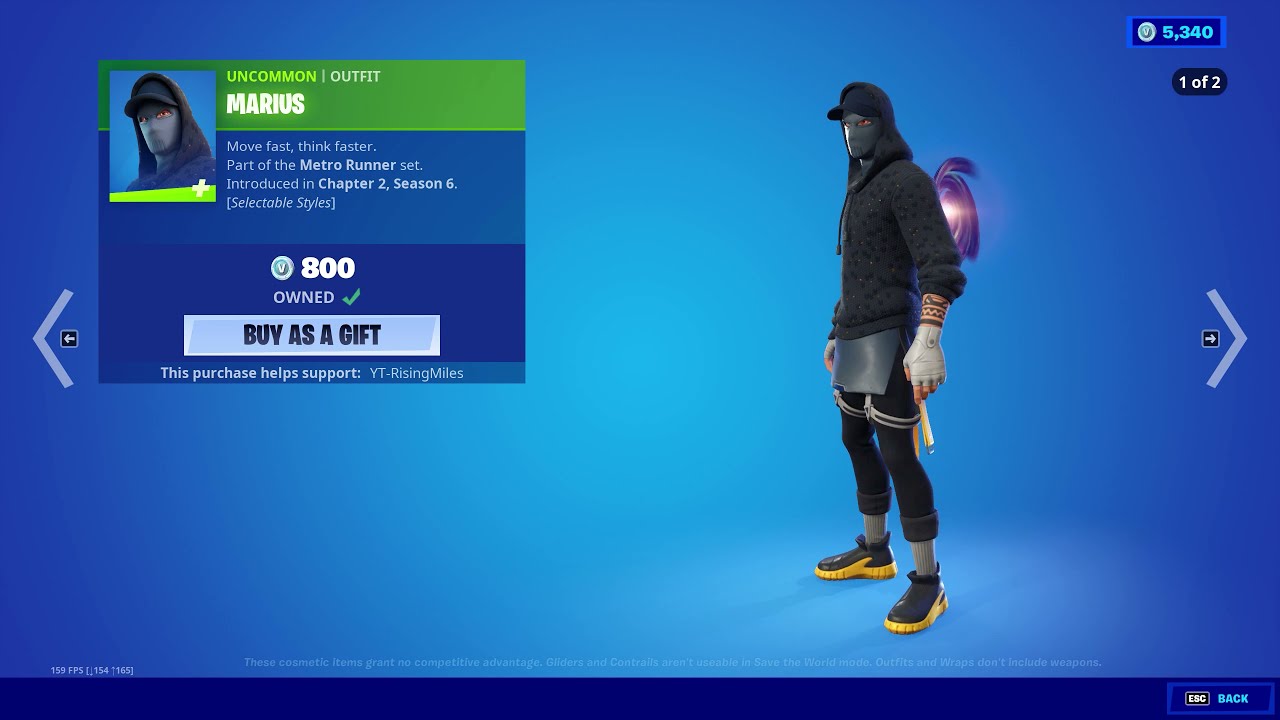 MARIUS! NEW SKIN! Fortnite Item Shop! - YouTube