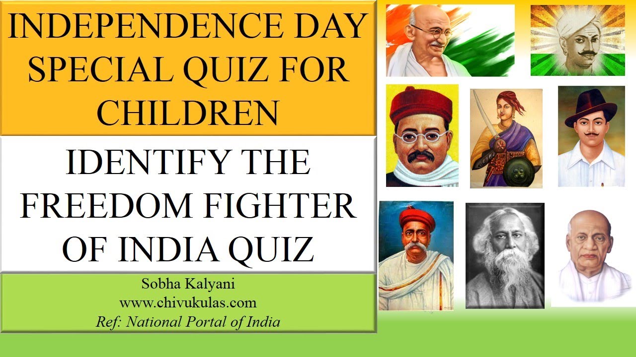 2024 Independence Day Special for Children | Identify the Freedom Fighter of India Quiz - YouTube