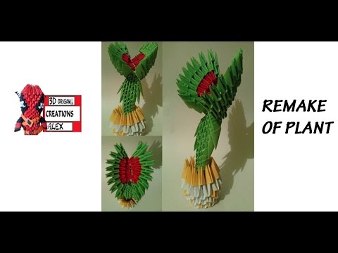 HOW TO MAKE 3D ORIGAMI CARNIVOROUS PLANT TUTORIAL PART 2 || DIY ...