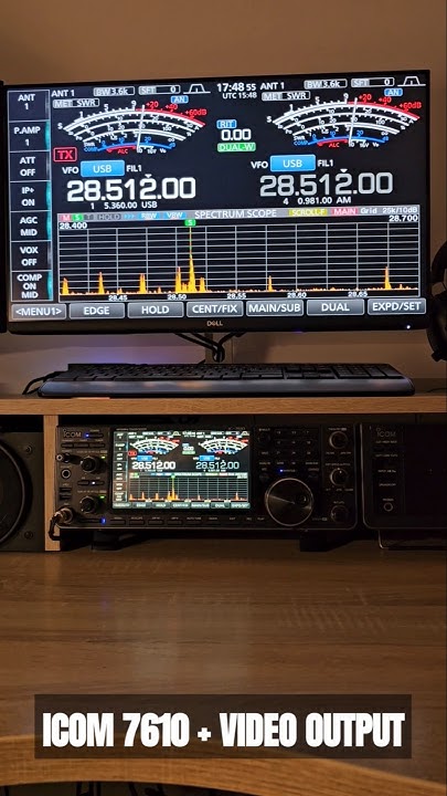 ICOM 7610 with video output - YouTube