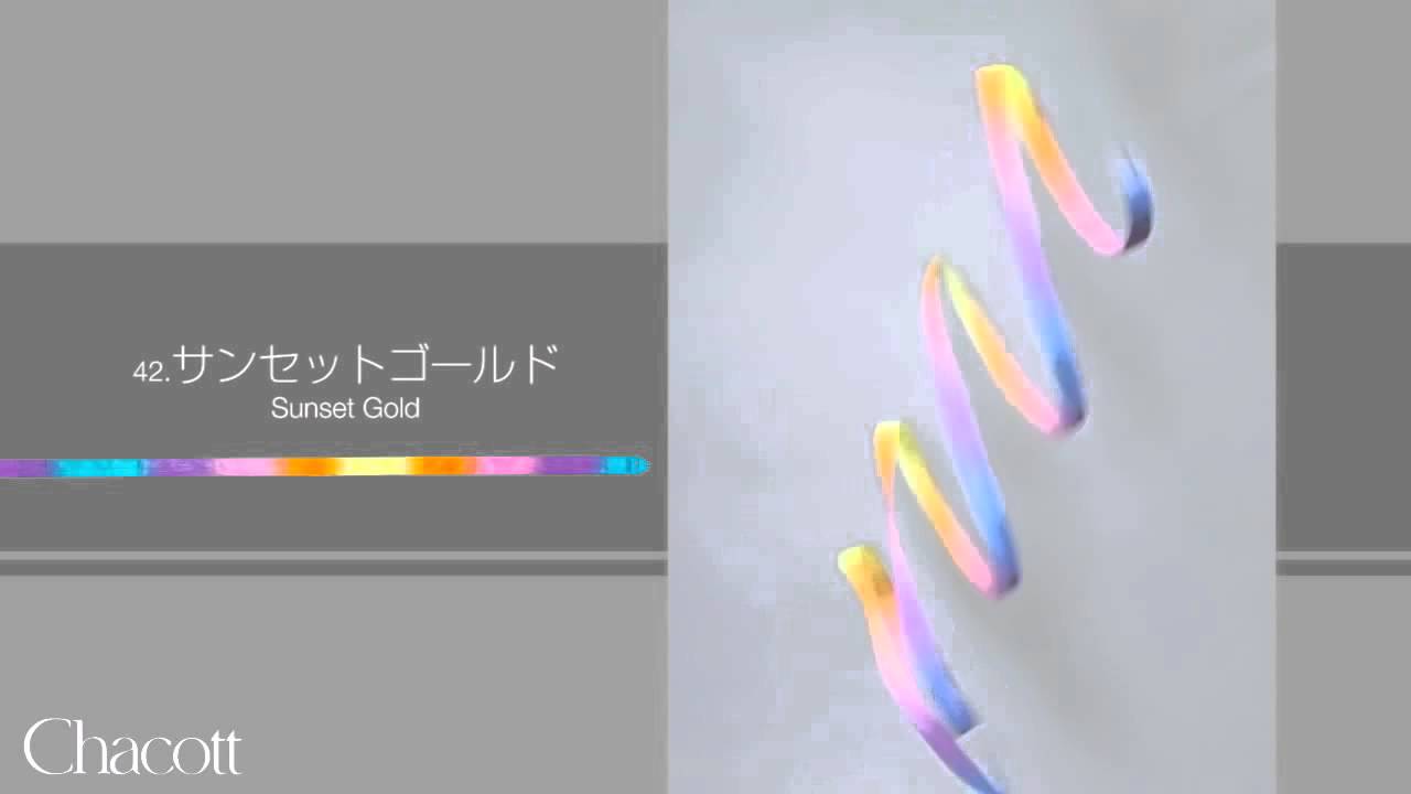 Chacott Rhythmic Gymnastic Gradation Ribbon 764 Sunset Gold - YouTube
