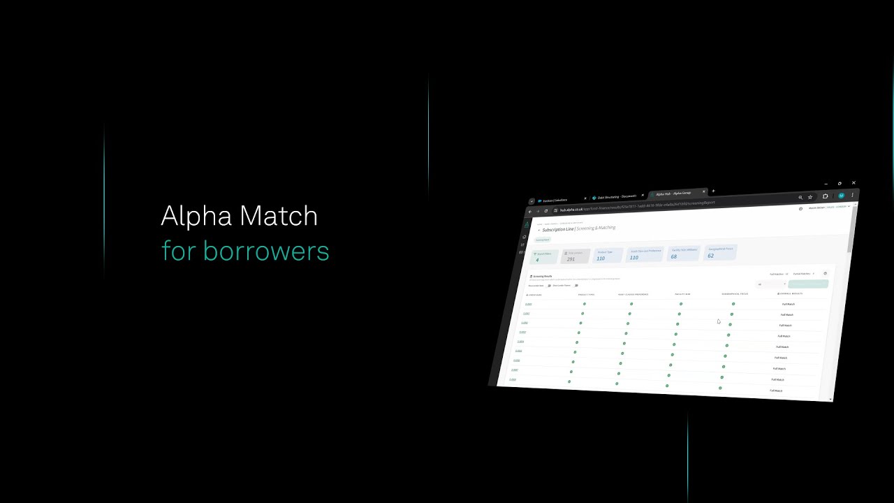 Alpha Match | Connecting funds with finance - YouTube