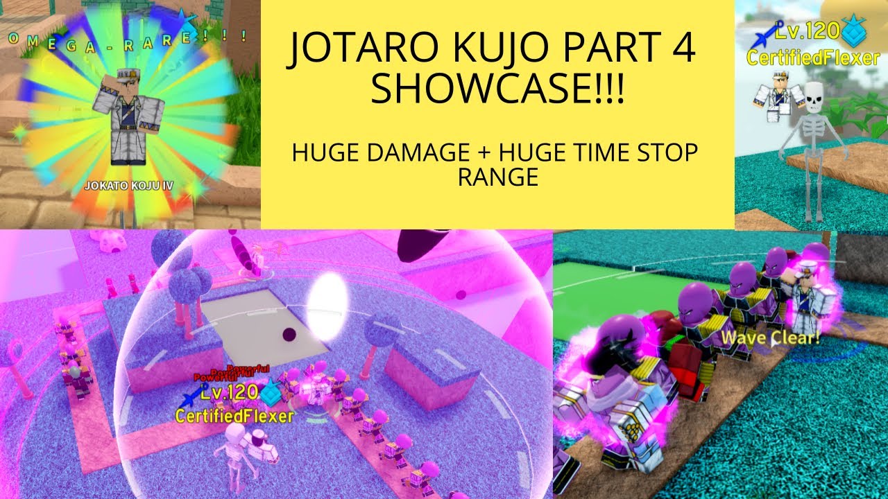 JOTARO KUJO PART 4 SHOWCASE!!! INSANE DAMAGE + TIMESTOP - All Star ...