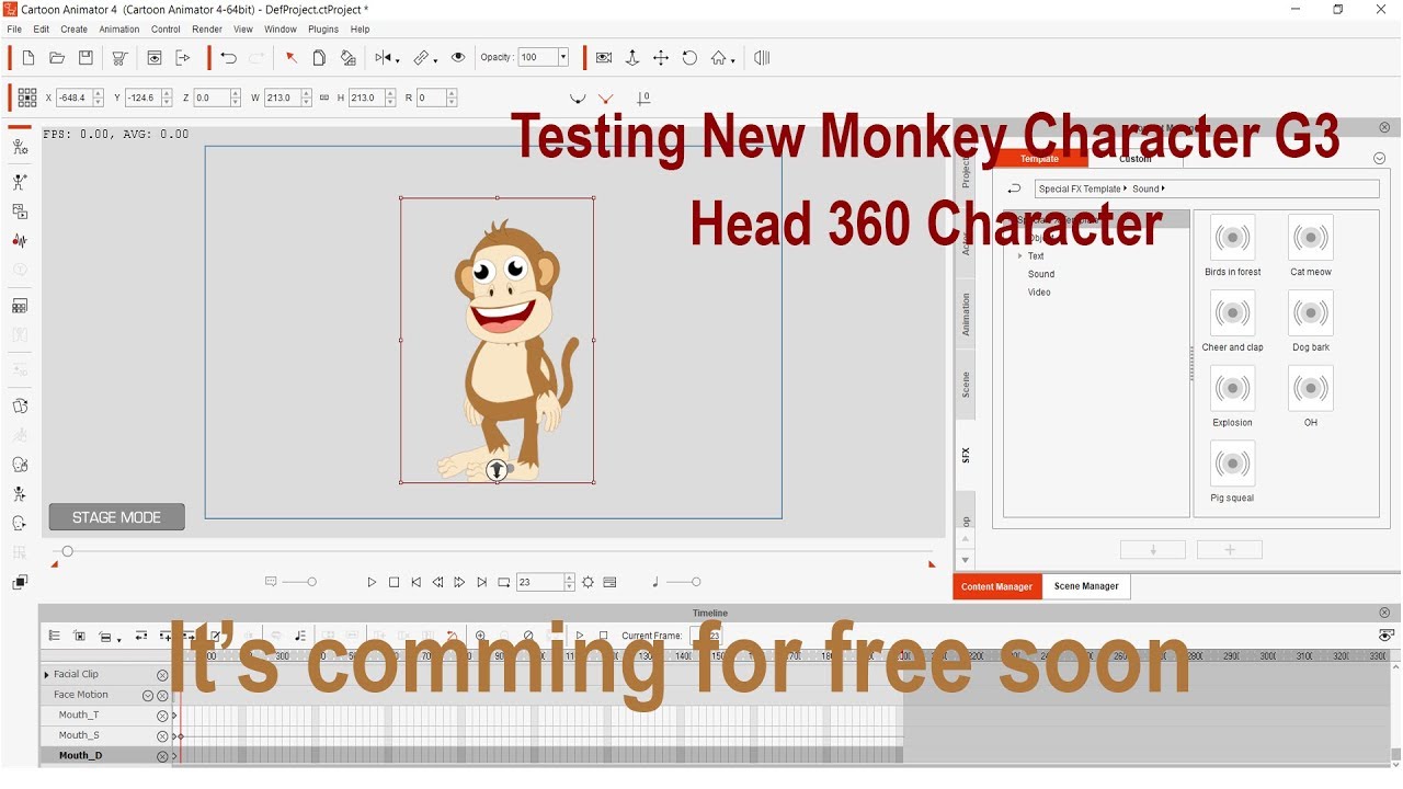 New Monkey G3 Head 360 Character Tesing it will free for user soon ...