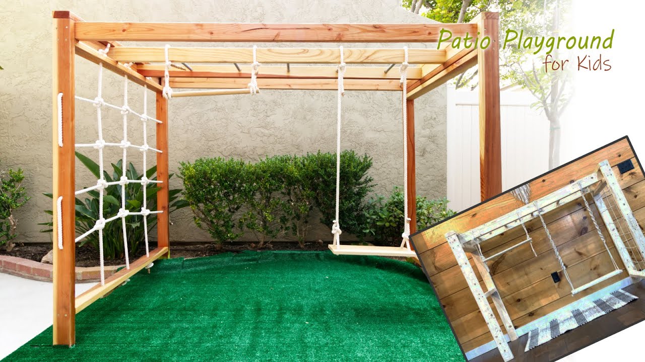 How to build Playground for kids in backyard - YouTube