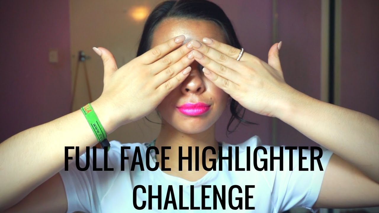 FULL FACE USING ONLY HIGHLIGHTERS Challenge | OURFAVOURITESHOW - YouTube