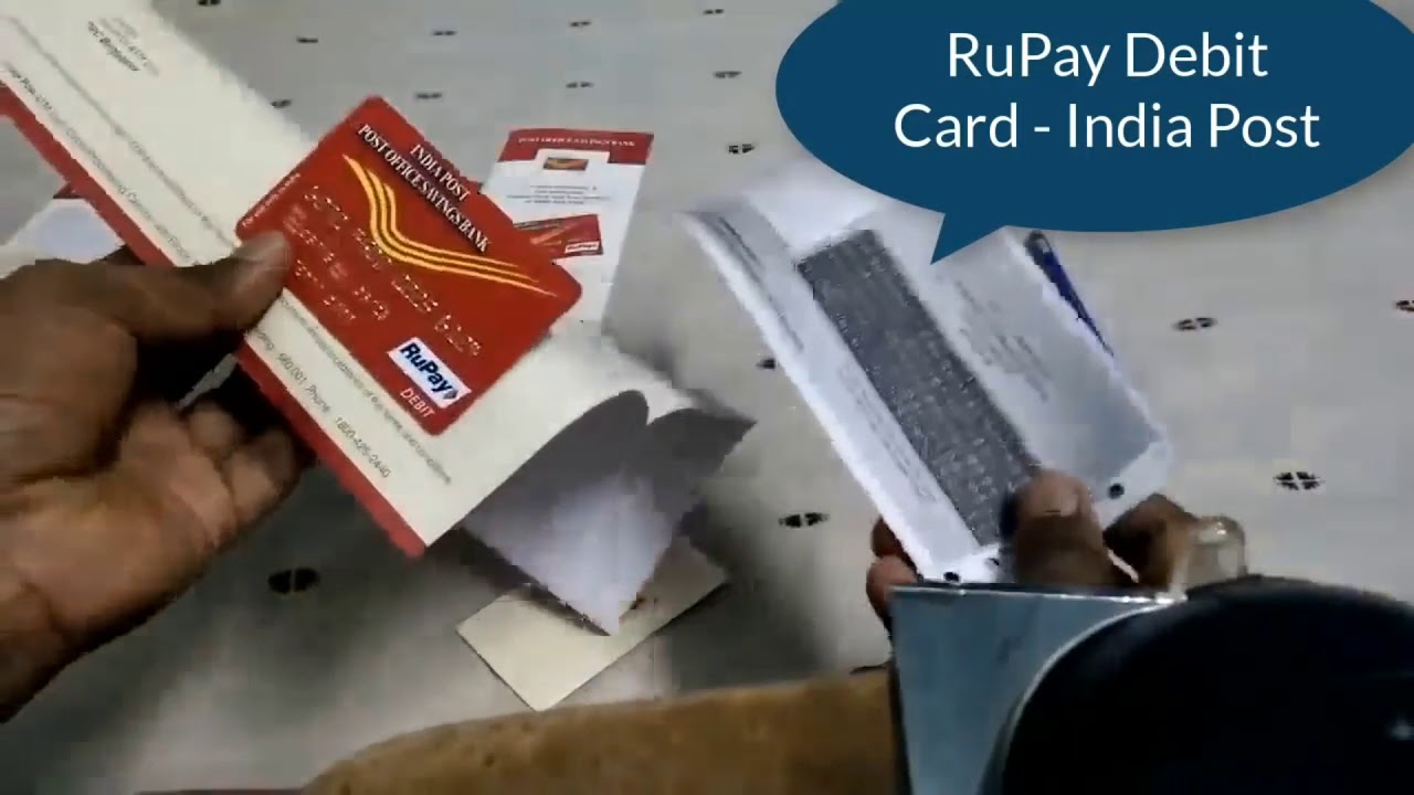 Indian post payment bank account atm card unboxing - YouTube