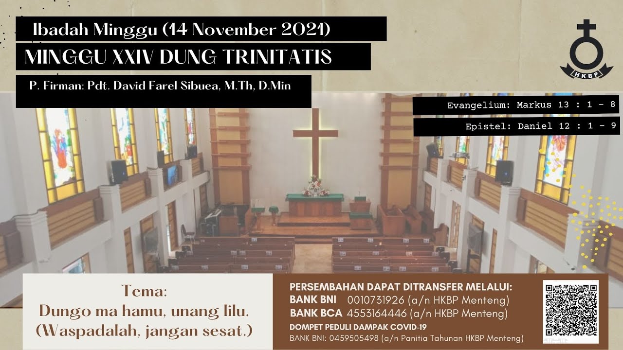 MINGGU XXIV DUNG TRINITATIS - 14 November 2021 - YouTube