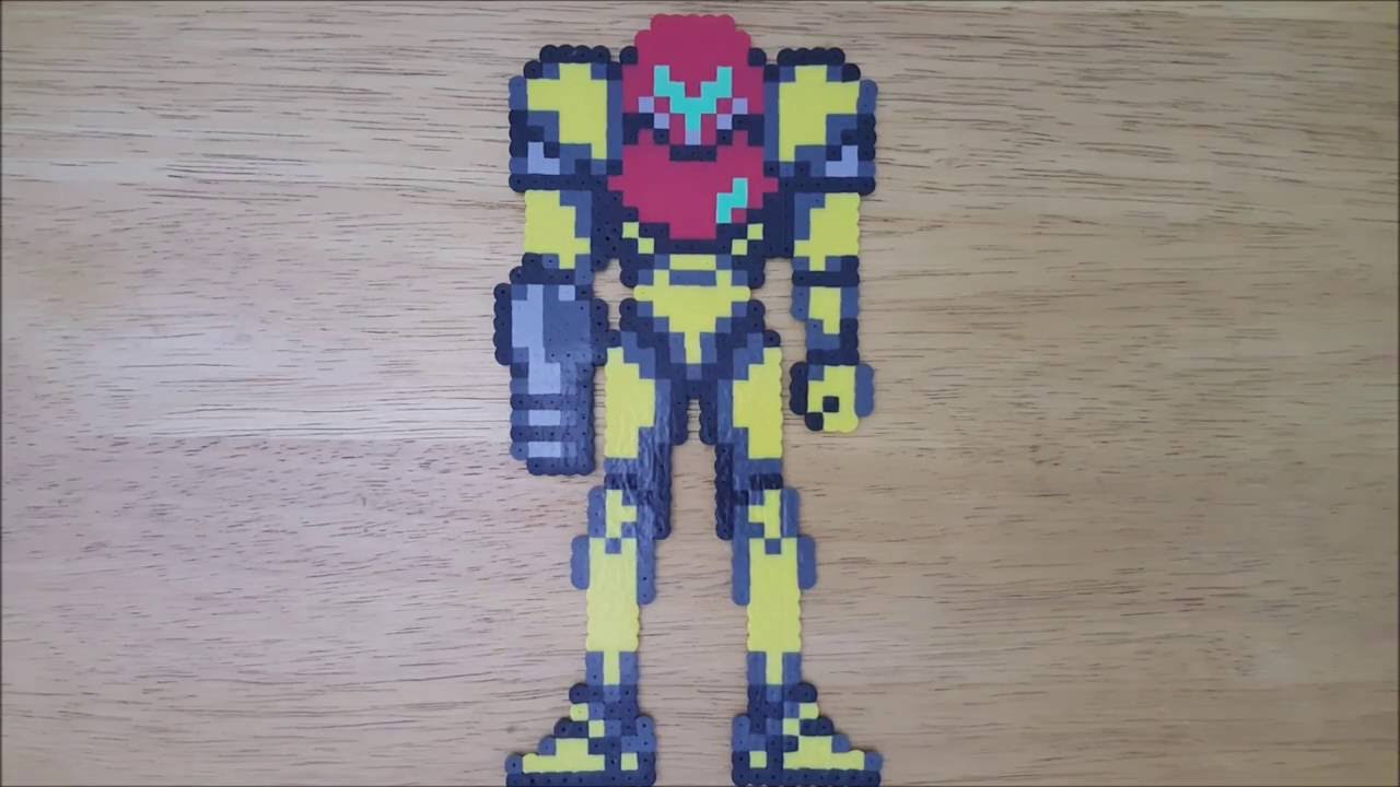 Samus - Super Metroid (Perler Bead - Time Lapse) - YouTube