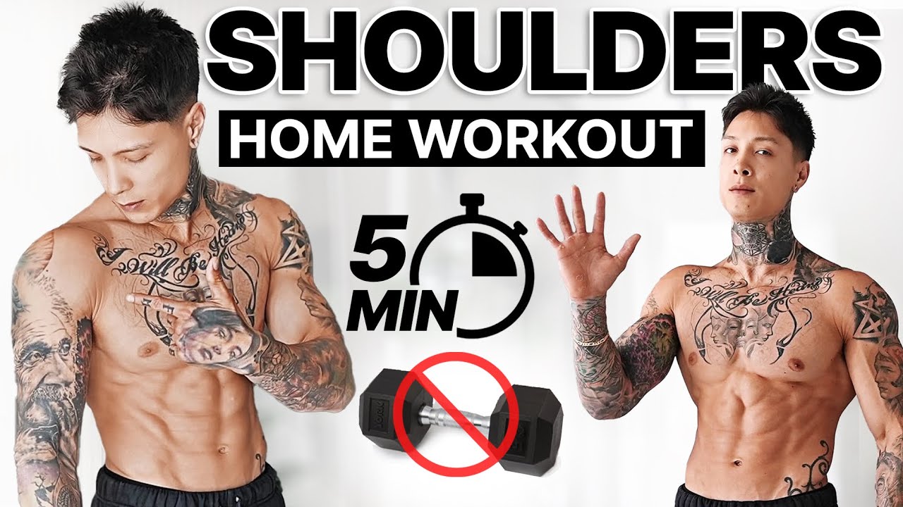 Complete 5 Min Shoulder Workout | NO EQUIPMENT NEEDED - YouTube