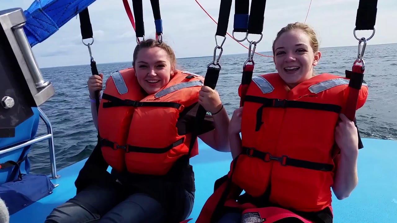 Parasailing in St.Ignace! - YouTube