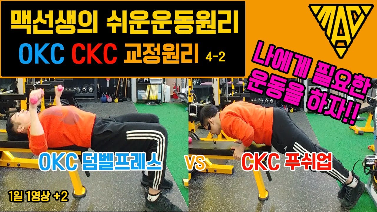 핵중요!! CKC OKC 교정원리/ 운동하는 사람이라면 꼭 봅시다!! [맥선생 운동원리 4-2] - YouTube