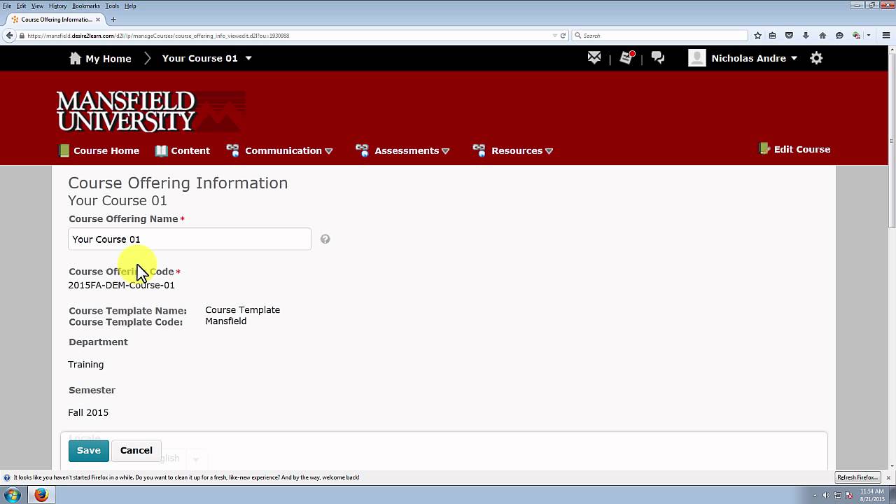 Activate D2L Course Shell - YouTube