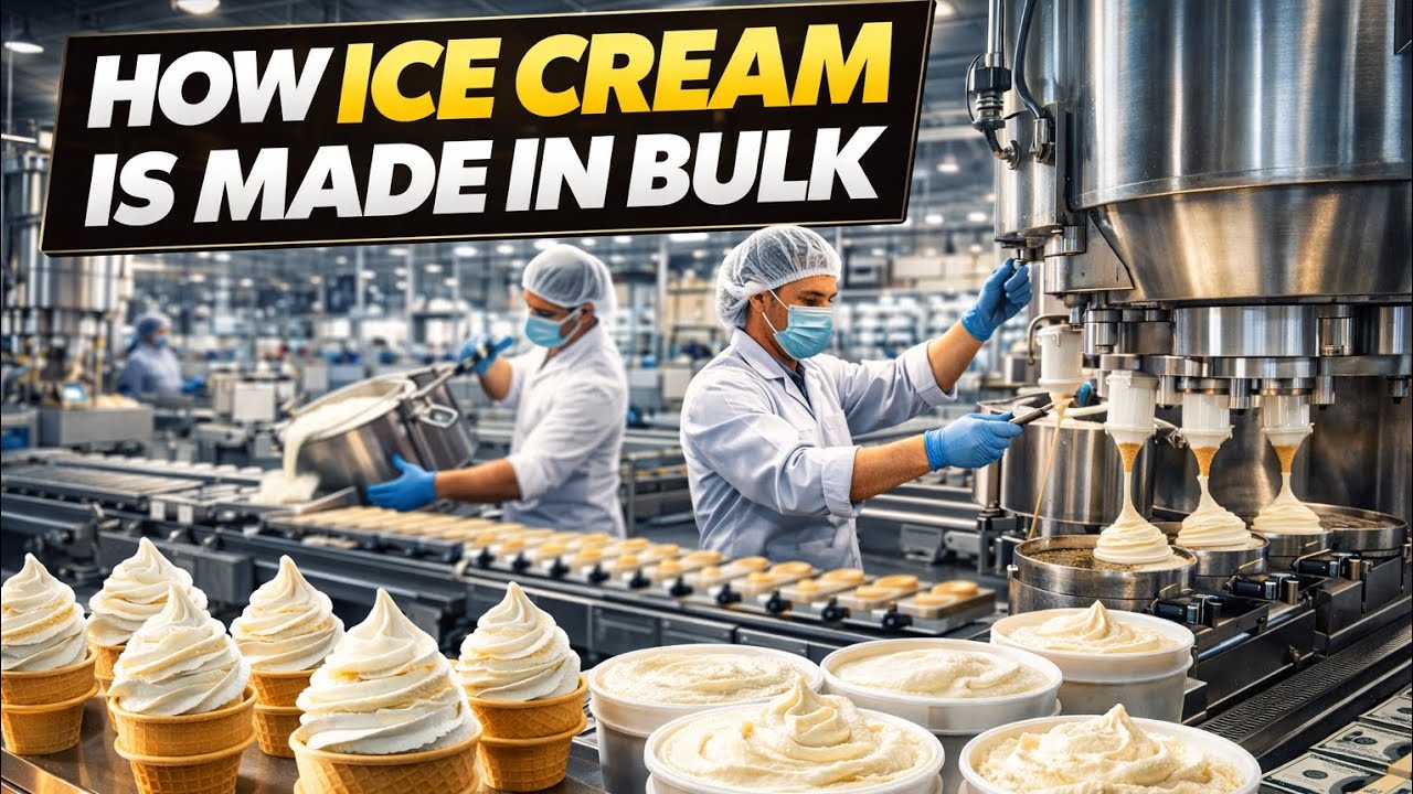 Inside the Ice Cream Factory | How Ice Cream Is Made Step by Step ...