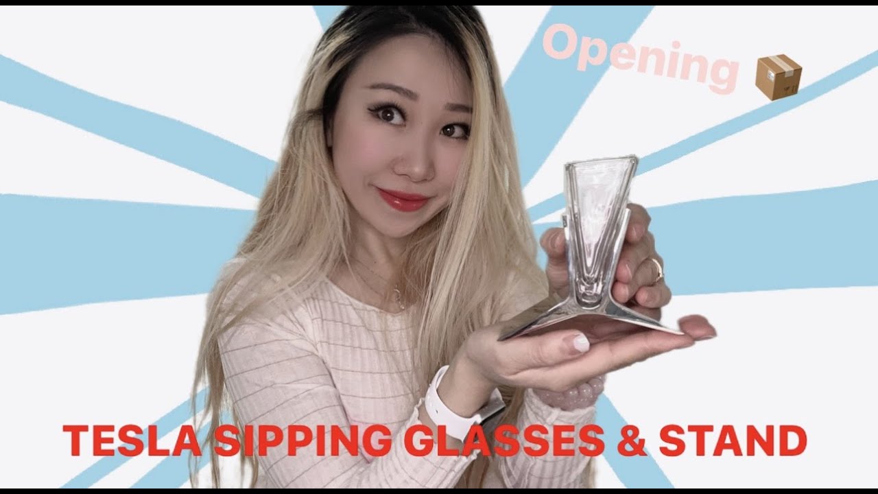 TESLA SIPPING GLASSES & STAND BOX OPENING ! Review - YouTube