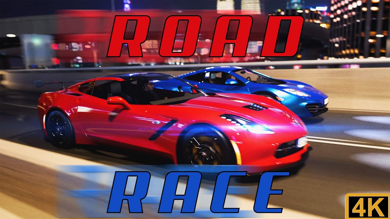 Road Race - Epic 4K Animated Looping Car Road Race! - YouTube