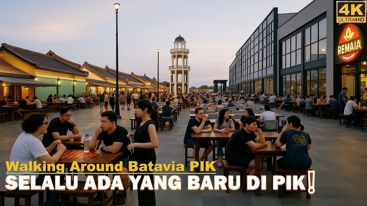 Evening walk at Cove Batavia PIK Alun-alun Batavia PIK & Jembatan Kota ...