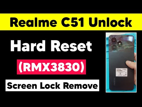 Realme C51 (RMX3830) Hard Reset | How to Unlock Screen lock Realme C51 ...
