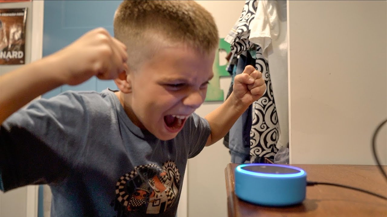 Amazon Echo Dot Kids annoyed by kids.. - YouTube