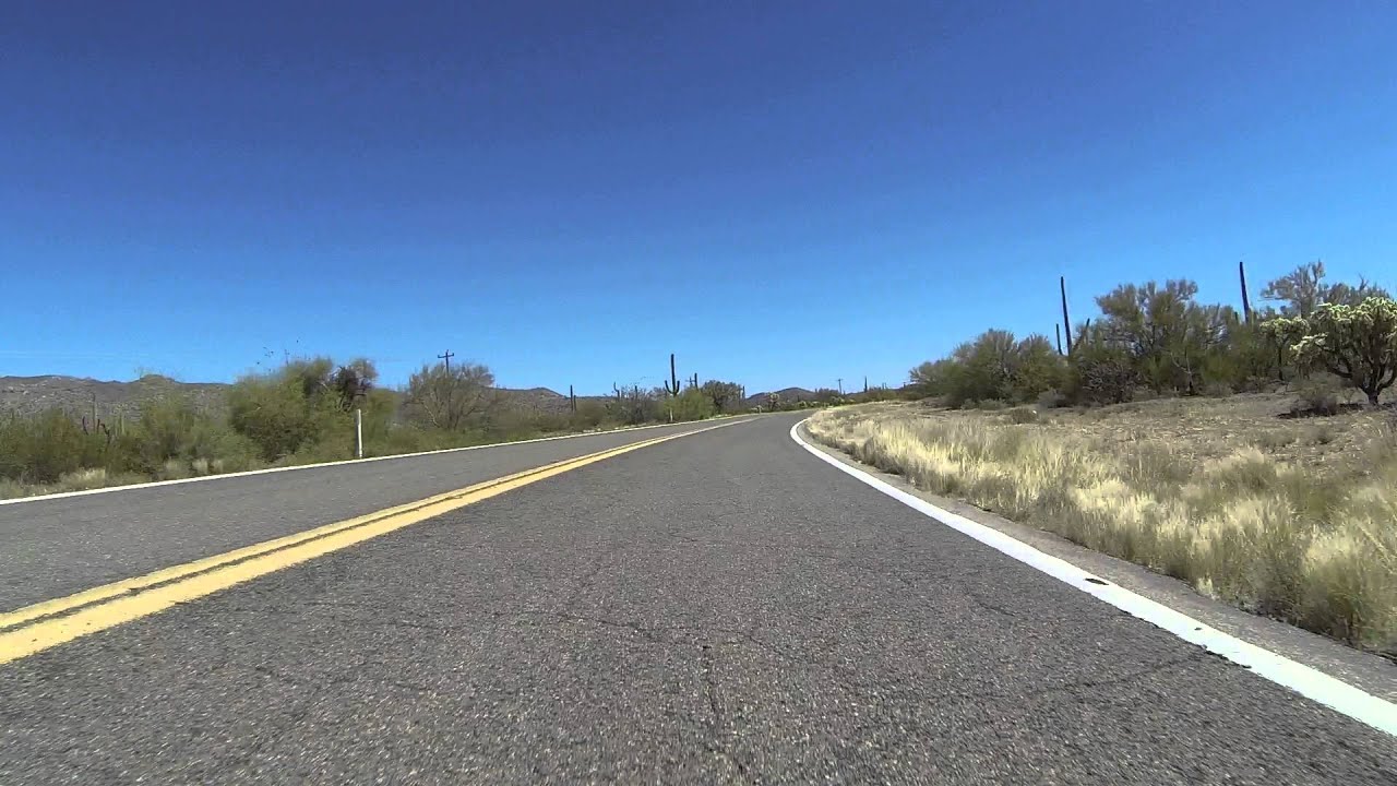 Arizona State Route 86 East from San Simon Health Center, Tohono O ...