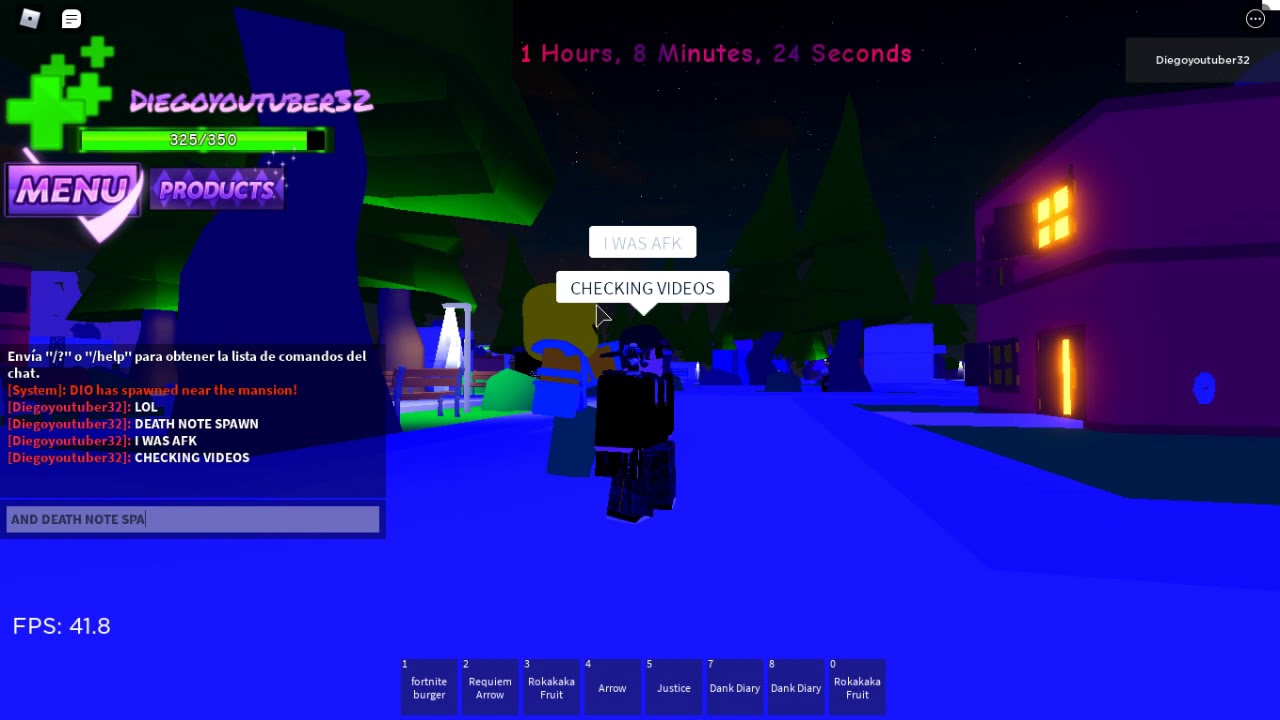 When Death Note spawn and you are AFK (AUT) ROBLOX - YouTube