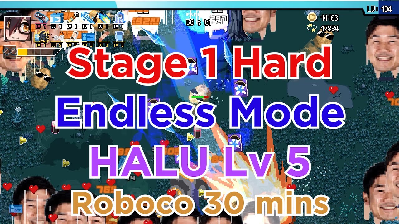 HoloCure - Roboco - 30 min Stage 1 Hard Endless Mode WITH HALU LVL 5 ...