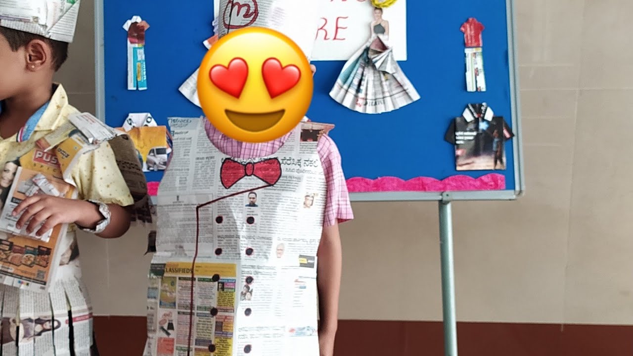 Chef/Cook Fancy Dress for kids | DIY Making of News Paper Master Chef ...