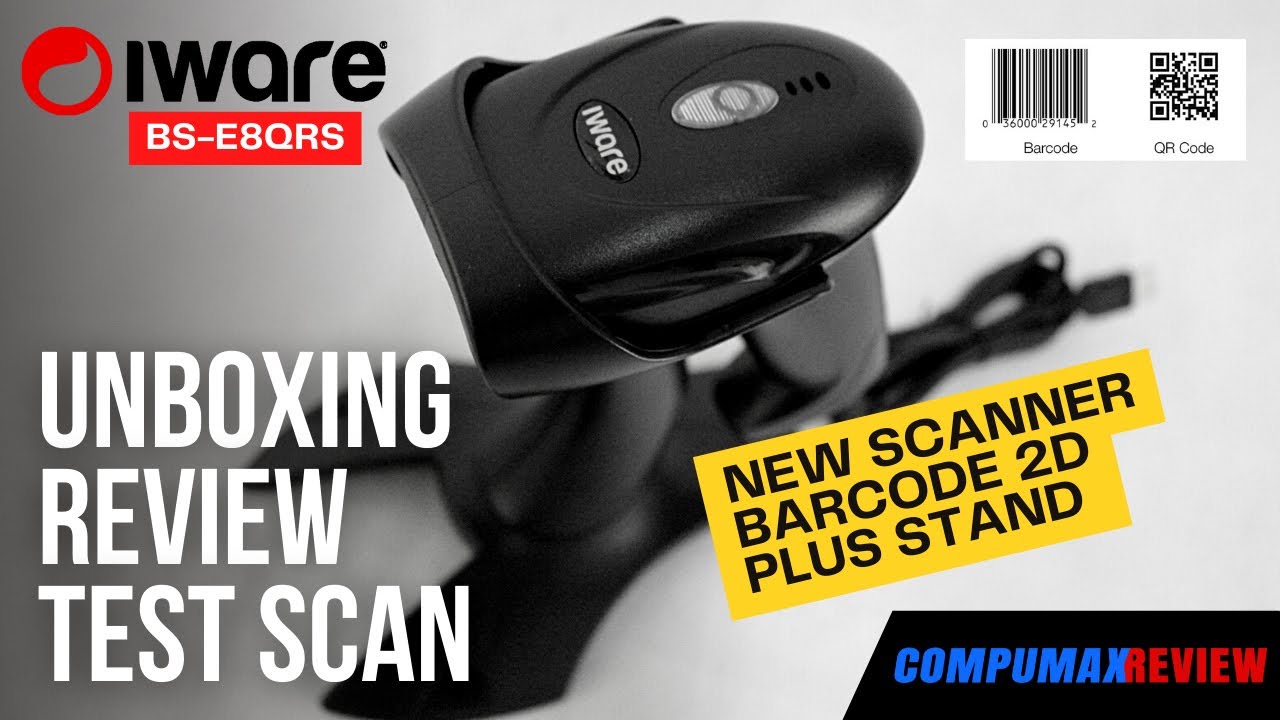 (Unboxing) NEW Scanner Barcode 2022 | IWARE BS-E8QRS. Review dan test ...