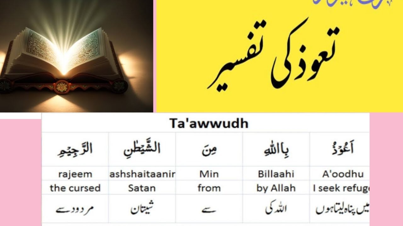 Fazaile ta'awwuz|ta'awwuz with Tarjuma tafseer|quran tafseertauz ...