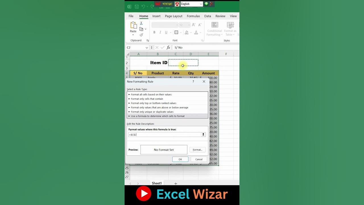 Master Row Highlighting in Excel with Conditional Formatting - Easy Tutorial #datavisualization ...